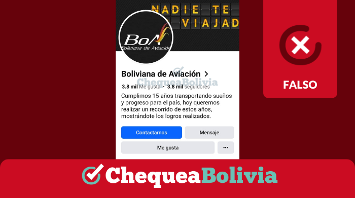 Página en Facebook se hace pasar por BoA para vender productos | ChequeaBolivia